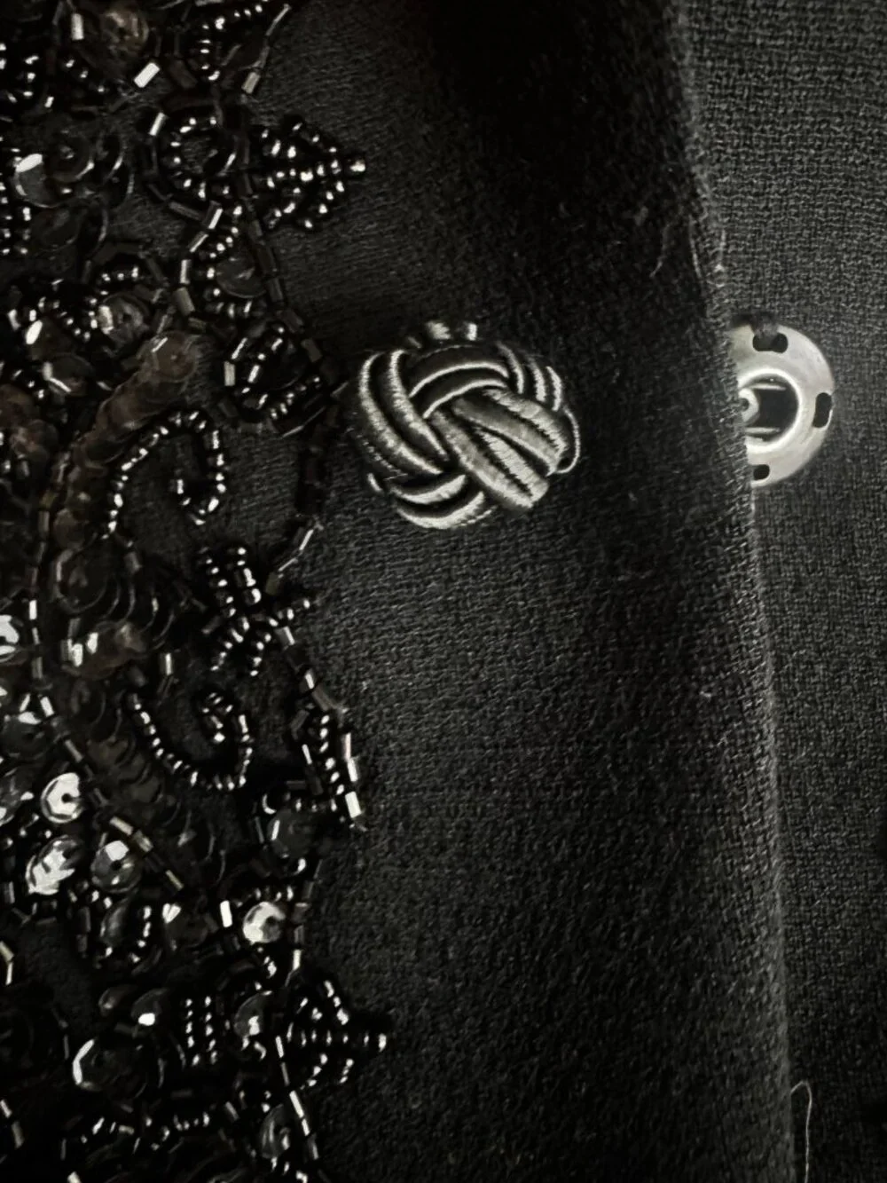 Tracy Reese | Jackets & Coats | Tracy Reese Black Beaded Wool Penny ...